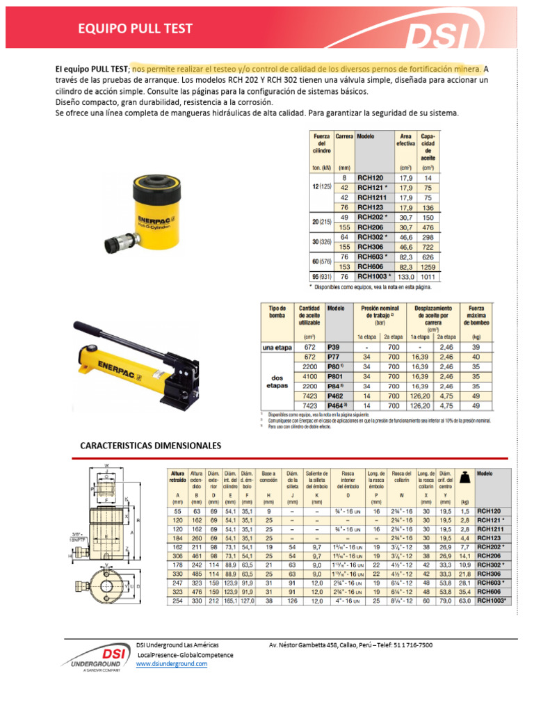 Ficha Tecnica - Equipo Pull Test | PDF