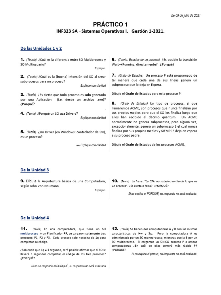 Prac1 SO1-SA 1-2021 | PDF | Programación (Computación) | Hardware de la computadora