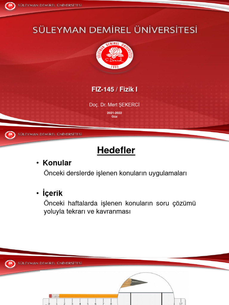 FIZ-145 - Fizik I - D6 | PDF