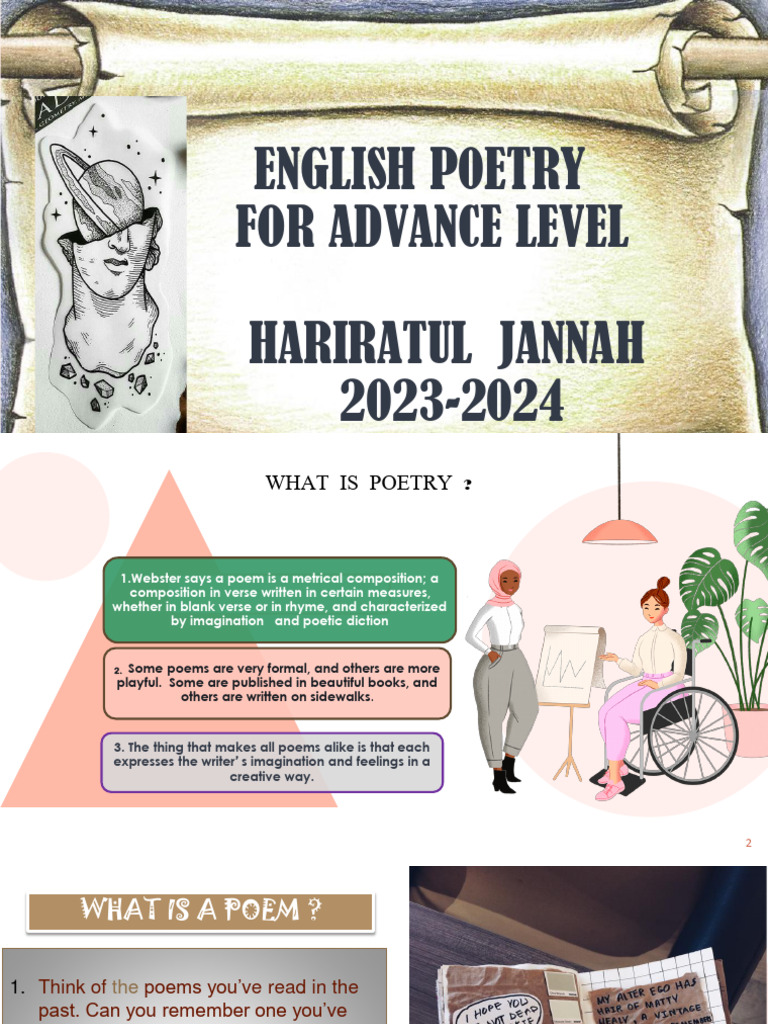English Poetry For Advanced Level-For Adv Agustus - 2023-January-2024 - Copy (Autosaved) - Ac ...