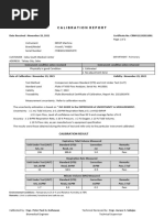 Calibration Record Template | PDF | Calibration | Uncertainty
