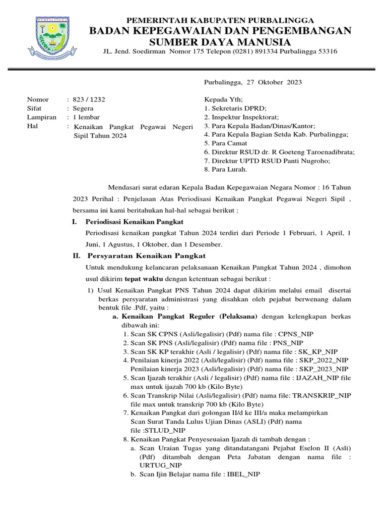 Edaran KP 2024 | PDF