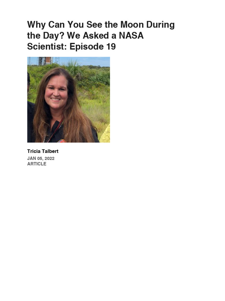 Why Can You See The Moon During The Day | PDF