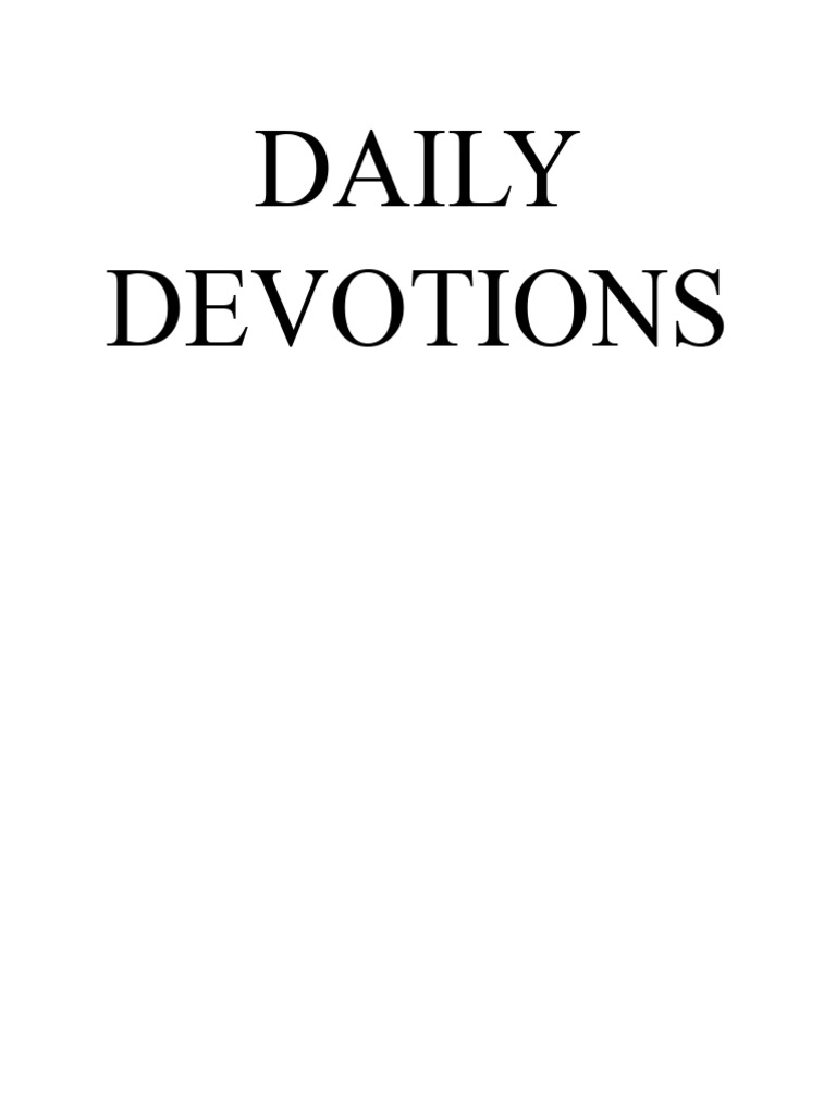 DAILY DEVOTIONS | PDF