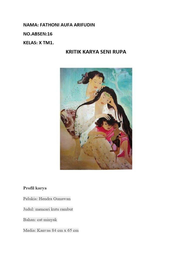 Kritik Karya Seni Rupa | PDF | Seni | Puisi