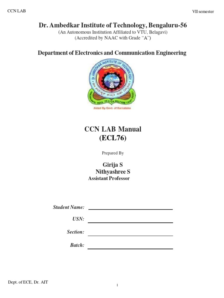 CCN Manual_final (1) | PDF | Engineering | Computer Science