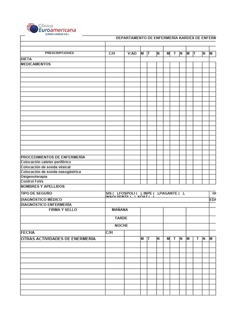 Kardex Enfermeria | PDF