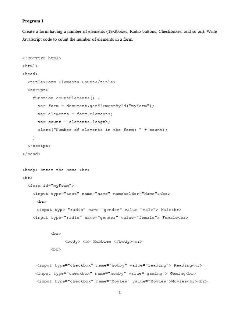 Web Tech. Lab Manual | Download Free PDF | Java Script | Computer Science
