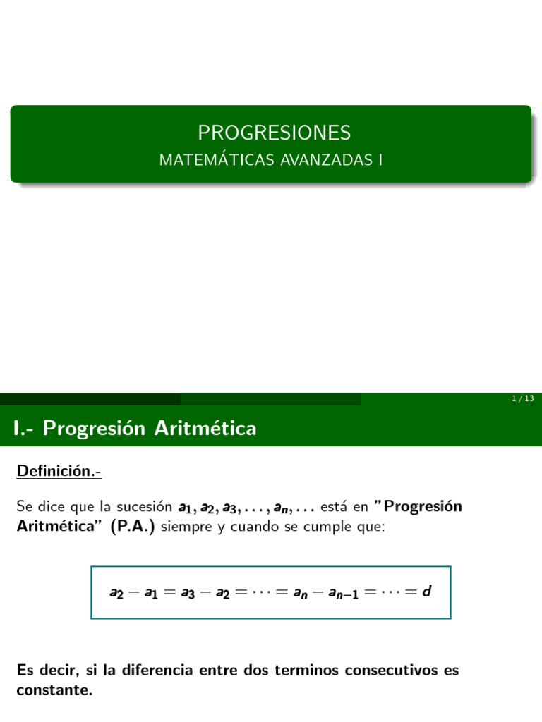 Ma1 Progresiones | PDF | Secuencia | Medicamentos con receta