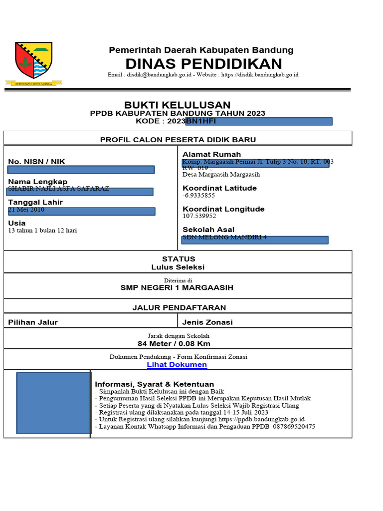 CONTOH BUKTI DITERIMA | PDF
