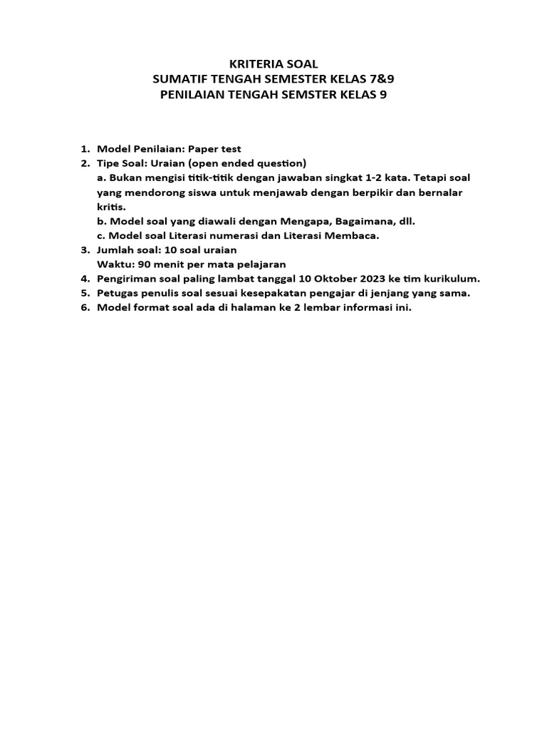 SOAL PTS Bindo Kelas VII | PDF | Seni & Disiplin Bahasa | Fiksi Umum