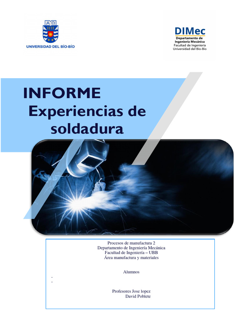 Informe Soldadura Man2 | PDF | Soldadura | Construcción