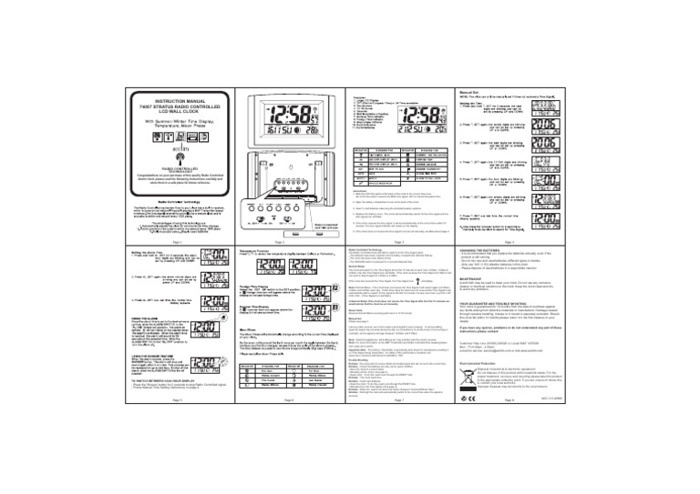 Acctim Clock CK74057 | PDF | Clock | Radio