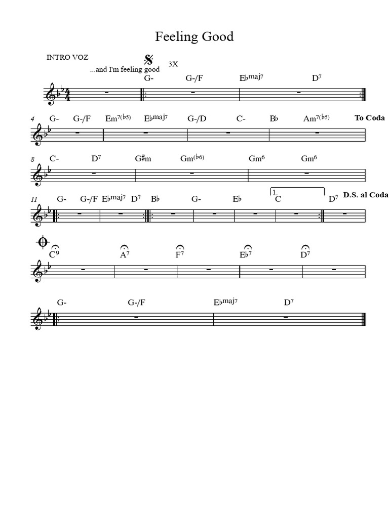 Feeling Good - Full Score | PDF