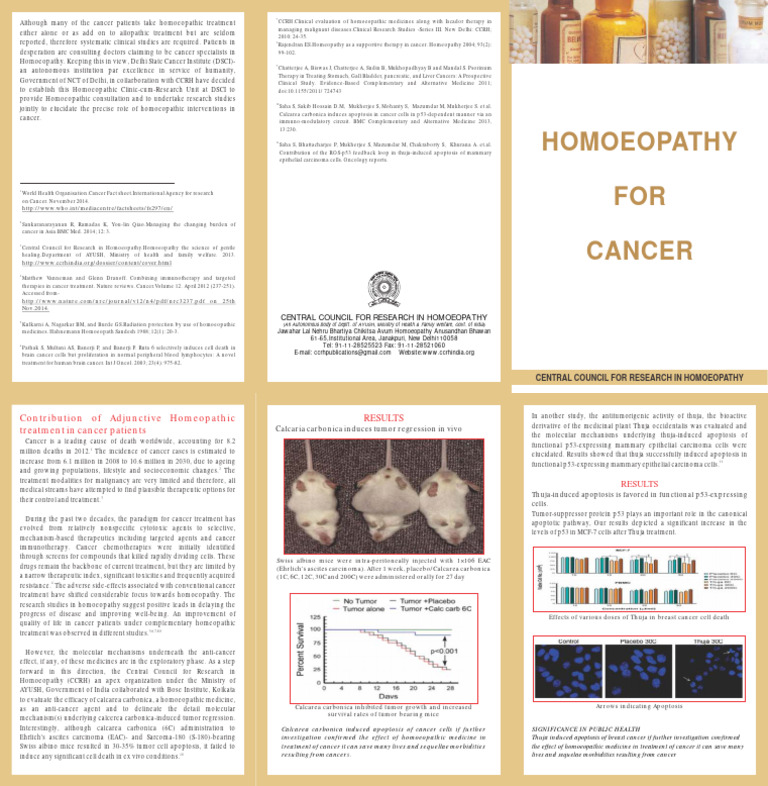 Cancer Handout | PDF | Cancer | Homeopathy