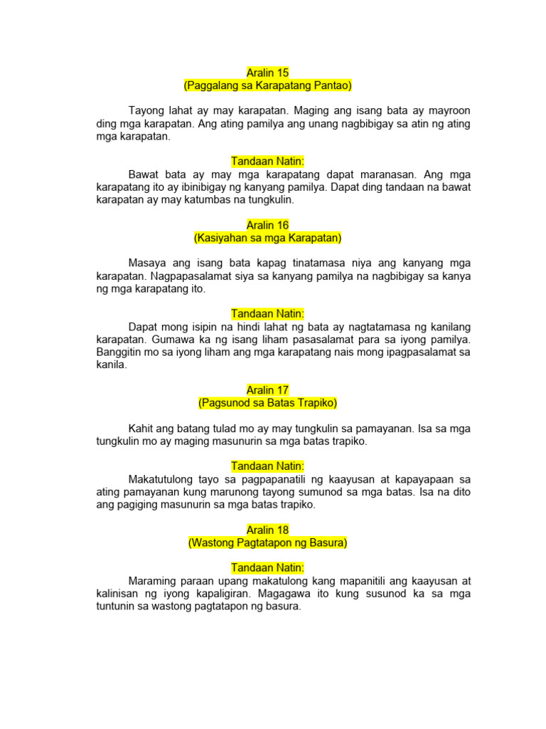 Esp 3RD Quarter | PDF