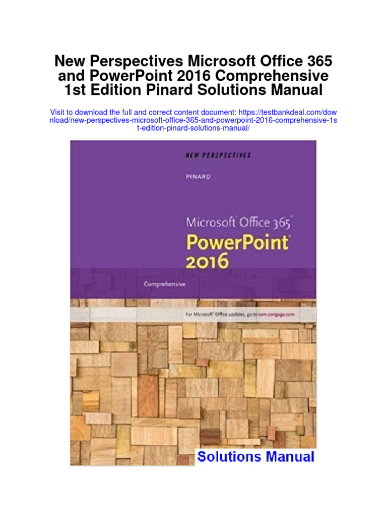 New Perspectives Microsoft Office 365 And Powerpoint 2016 Comprehensive
