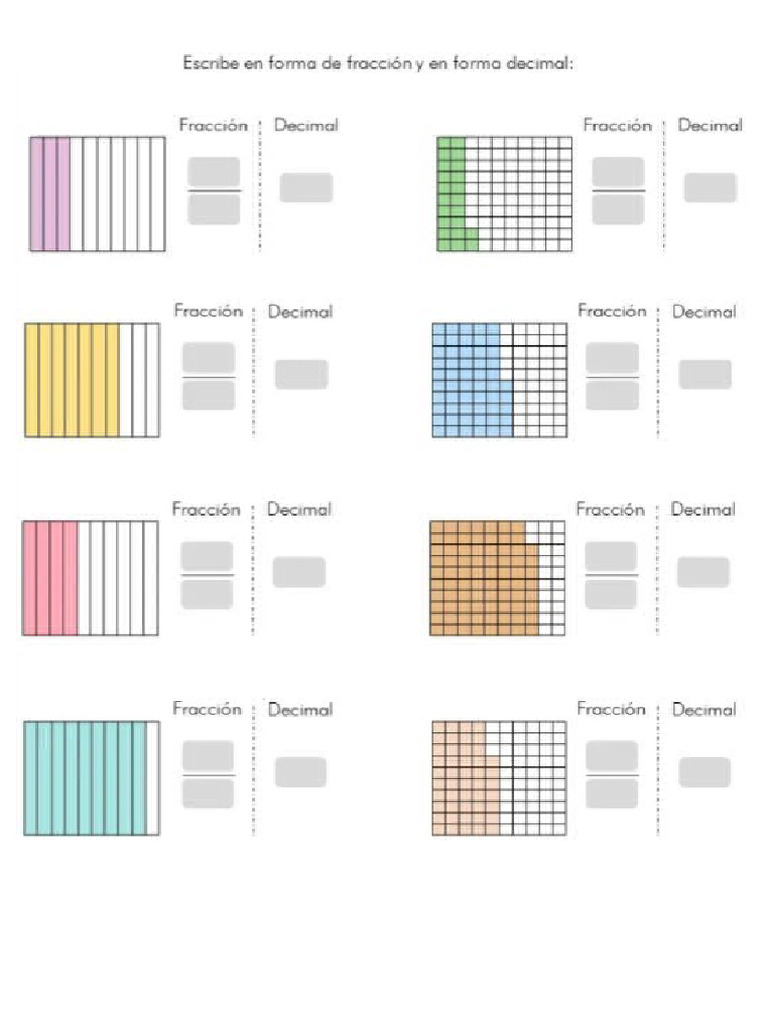 Representa Números Decimales | PDF