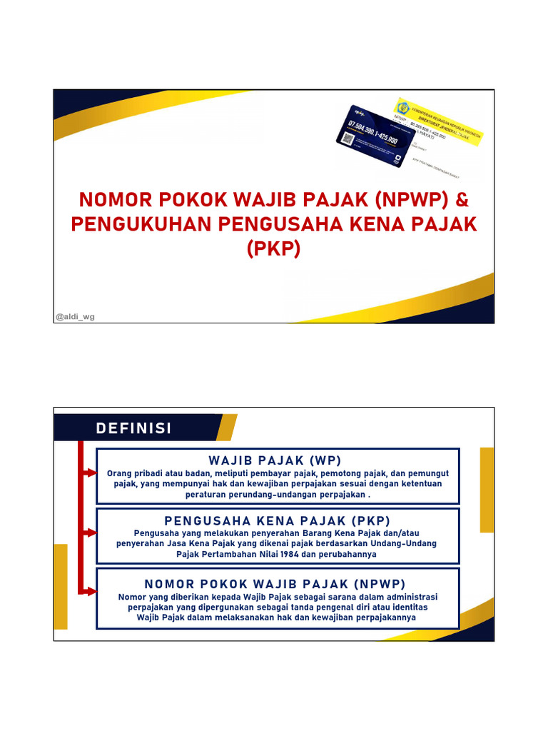 NPWP - Pengukuhan PKP v.220522 | PDF | Pengelolaan Keuangan & Uang