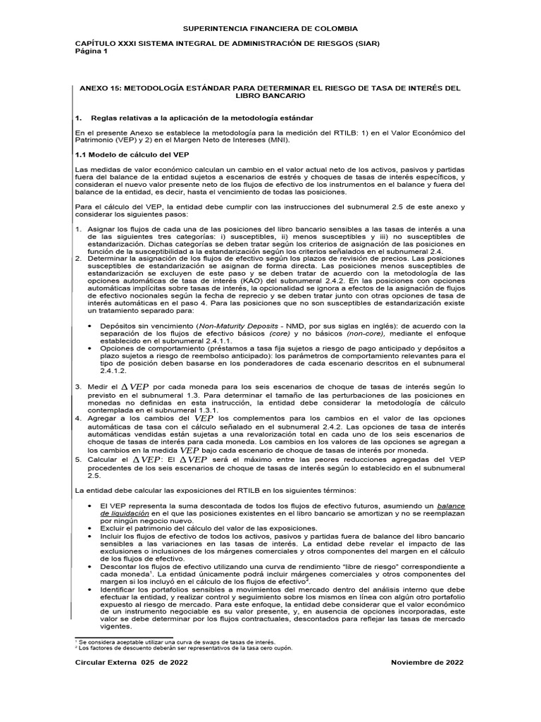 ANEXO 15 - RTILB | PDF | Interés | Tasas de interés