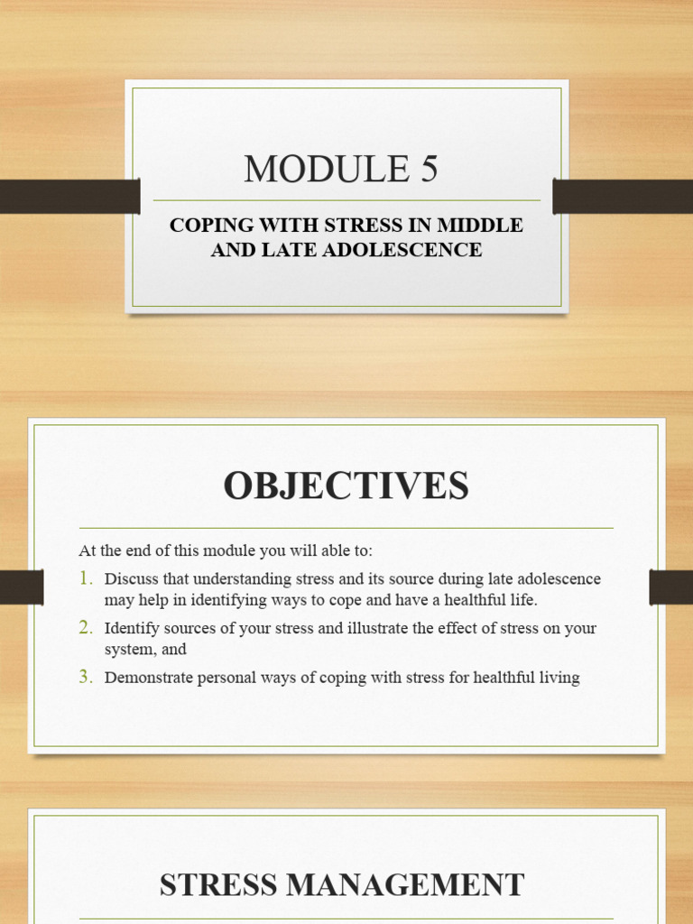 Module 5 Perdev | Download Free PDF | Stress (Biology) | Clinical Medicine