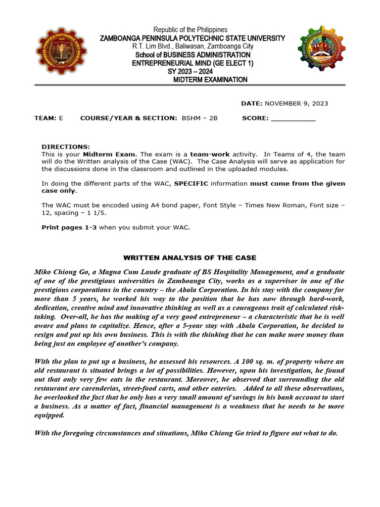 Case Analysis - Midterm 2023-2024 | PDF | Social Media | Popular Culture & Media Studies