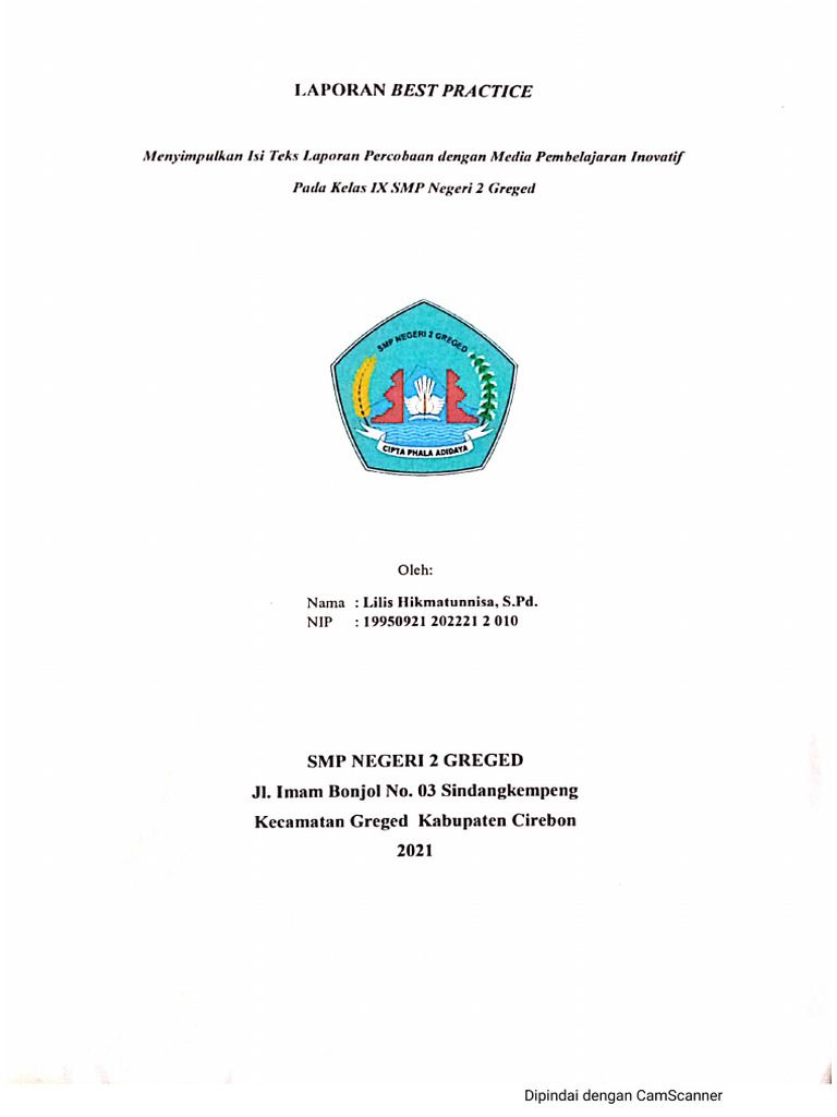 Best Practice 2 Menyimpulkan Kembali Isi Teks Laporan Percobaan | PDF