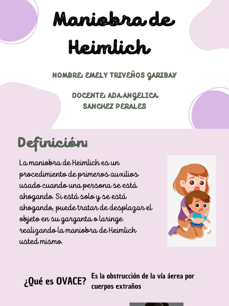 Maniobra de Heimlich: Guía Completa | PDF