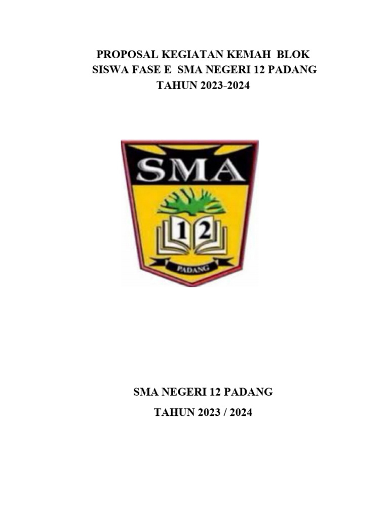 Proposal Kegiatan Kemah Blok2023-2024 | PDF