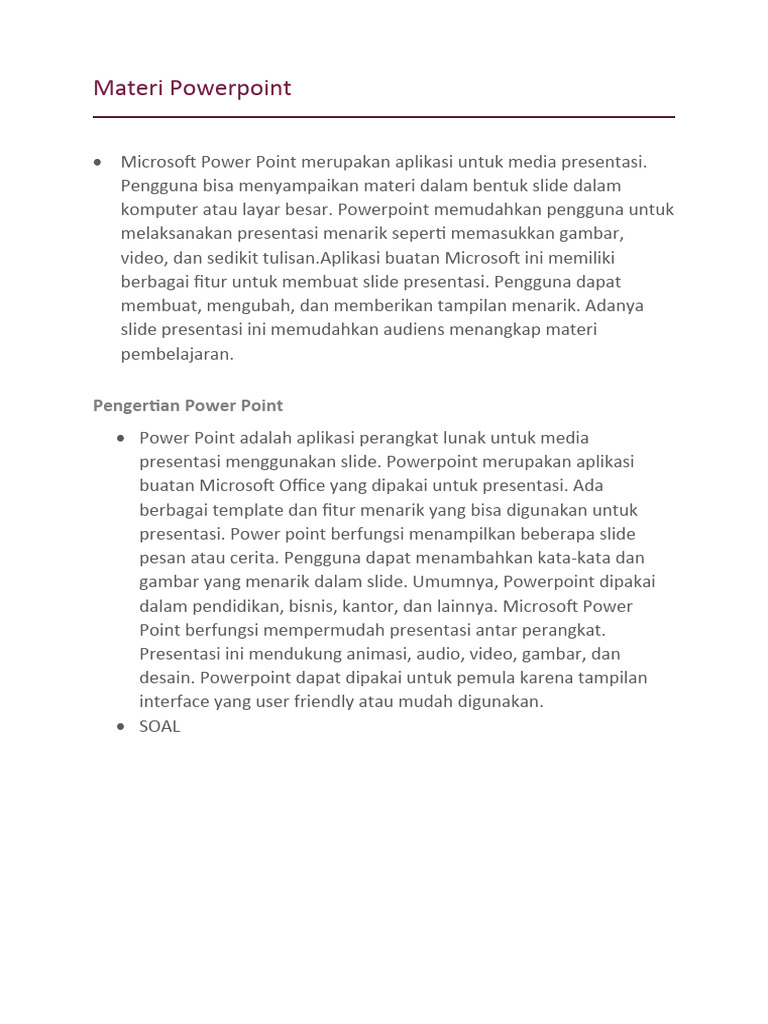 Dokumen Power Point | PDF