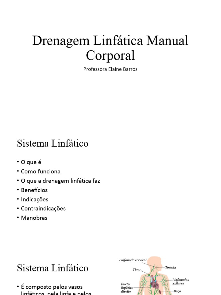 Drenagem Linfática Manual: Técnicas e Aplicações | PDF | Sistema ...
