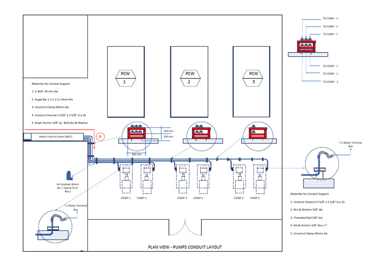 Plan View - Pumps Conduit Layout Rev (Sheet 1) | PDF | Secondary Sector ...