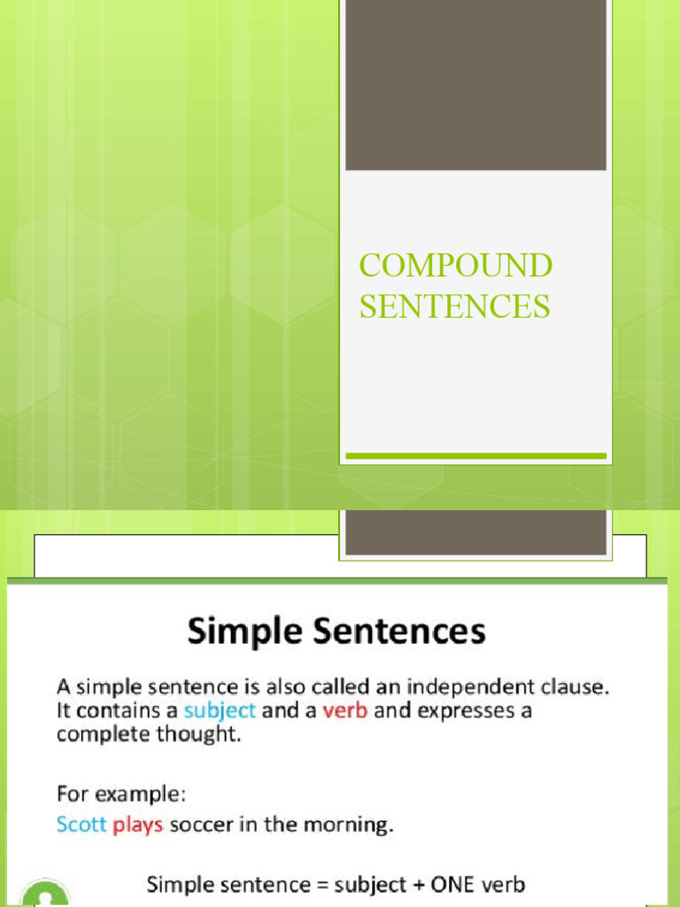 Compound Sentences | PDF