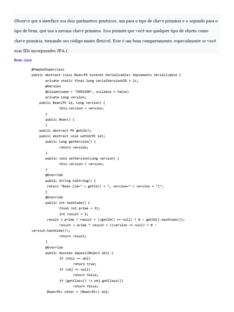 Estrutura DAO Genérica Simples para Java | PDF | Computer Programming | Information Technology
