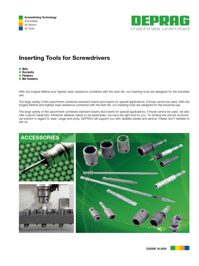 Inserting Tools For Screwdrivers D3320 en | PDF | Screw | Manufactured Goods