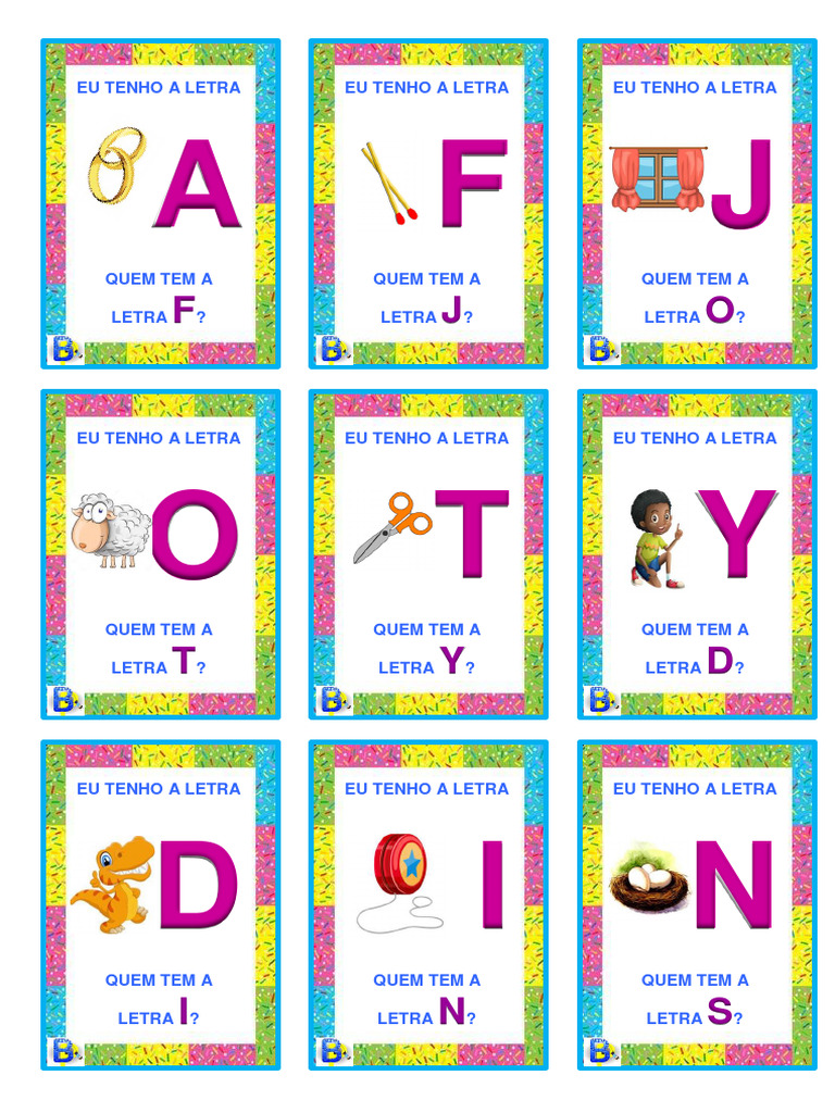 Jogo UNO Do Alfabeto | PDF