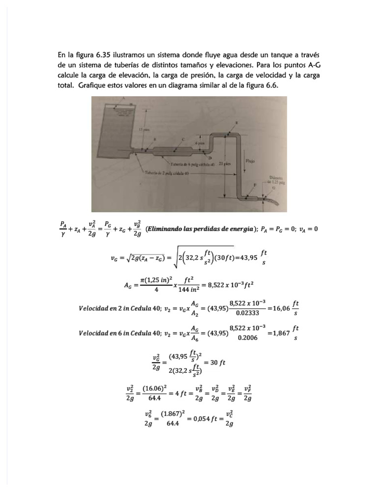 PDF Ejercicio Mecanica de Fluidos - Compress | PDF