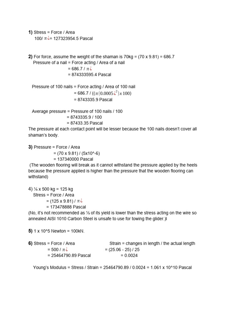 Chong Ding Hang - Engineering Calculation Exercises | PDF