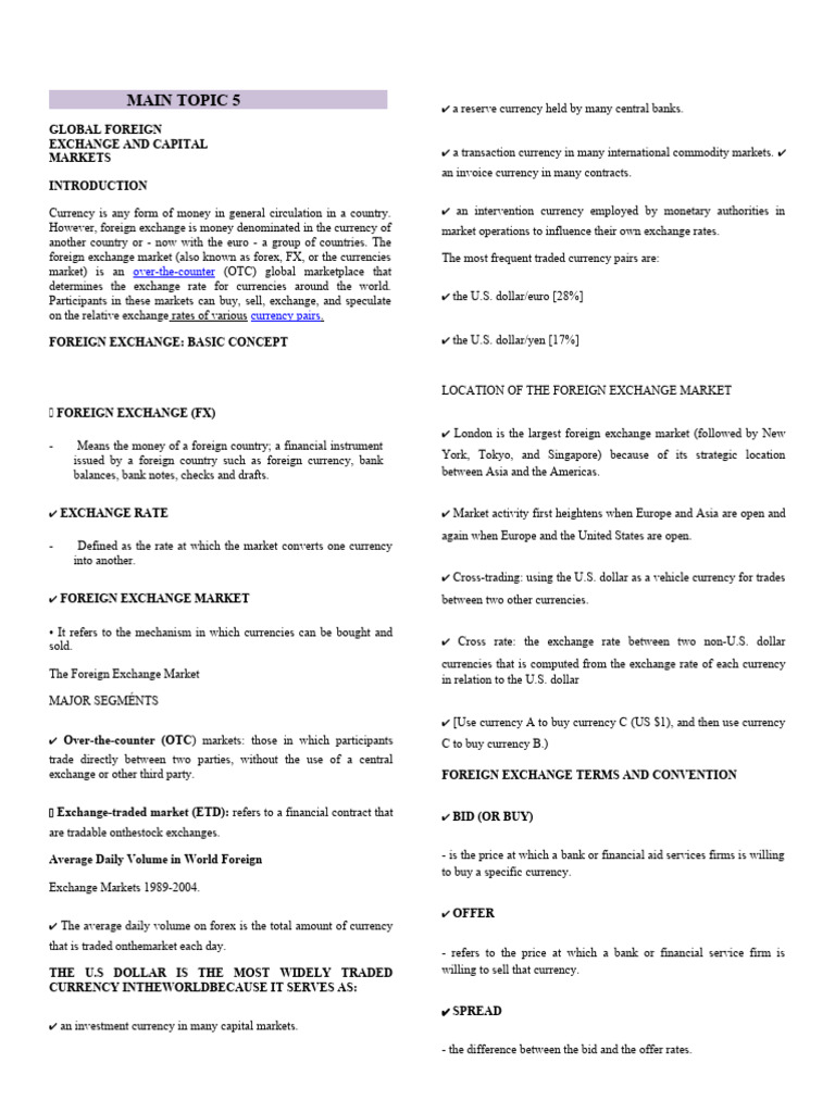 Ibt Module 5 6 | PDF | Foreign Exchange Market | Exchange Rate