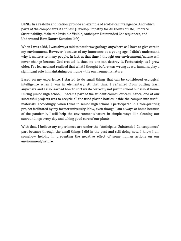 Ecological Intelligence | PDF