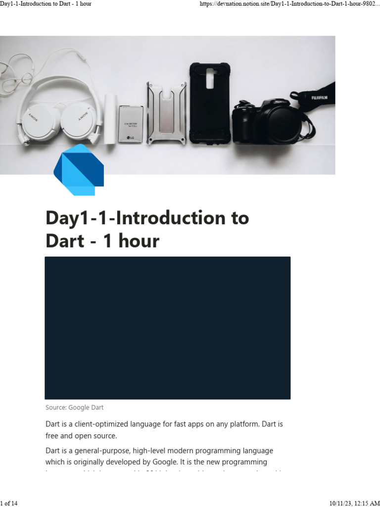 Day1-1-Introduction To Dart - 1 Hour - 083912 | PDF | Compiler ...