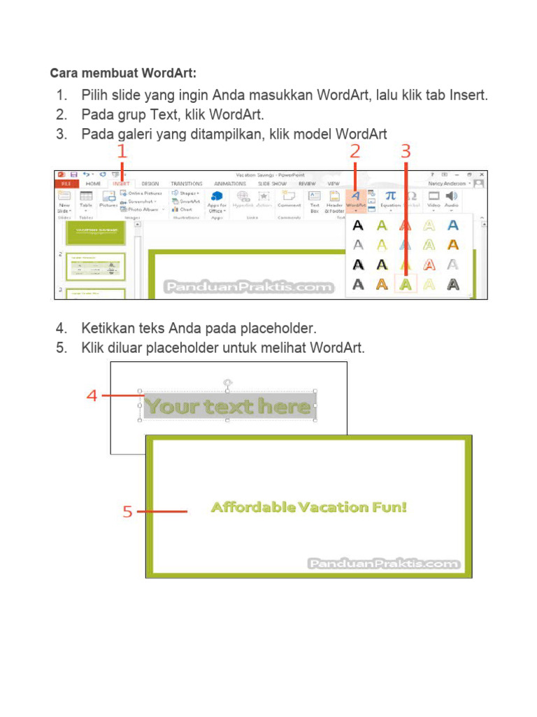 Cara Membuat WordArt | PDF | Karier & Perkembangan | Bisnis