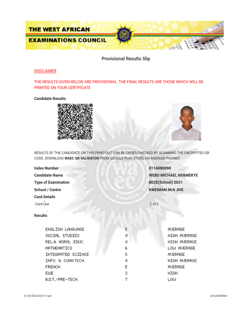 WAEC Candidate EResults | PDF | Computing