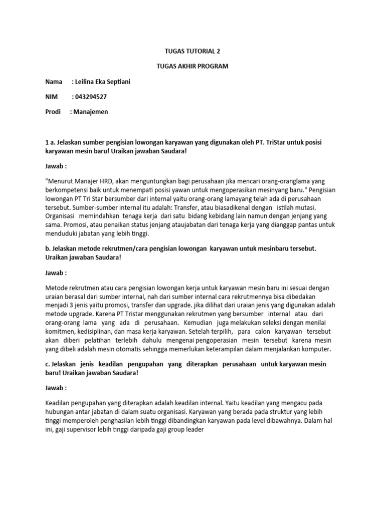 TT2 - EKMA4216 - Leilina Eka Septiani | PDF