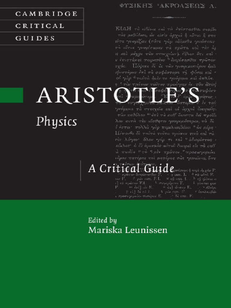 Aristotle's Physics-Mariska Leunissen | PDF | Aristotle | Metaphysics