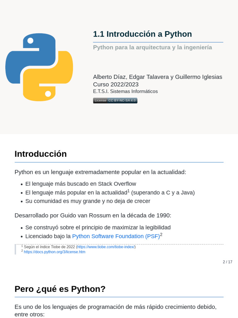 1.1. Introduccion A Python | PDF | Python (lenguaje de programación) | Entorno de desarrollo ...