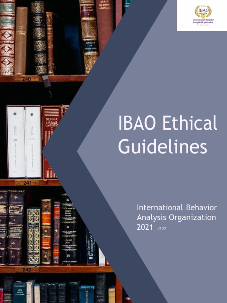 IBAO Ethical Guidelines V100 | PDF | Confidentiality | Behavior