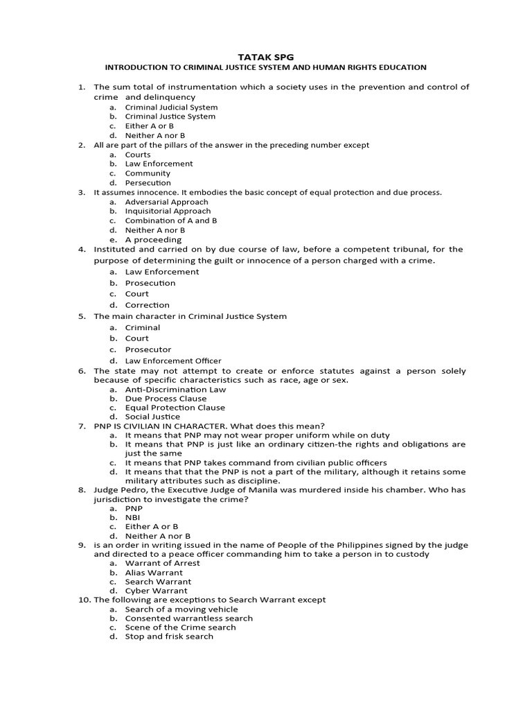 MCQ CJS Human Rights Education December 2022 | PDF | Prosecutor | Search Warrant