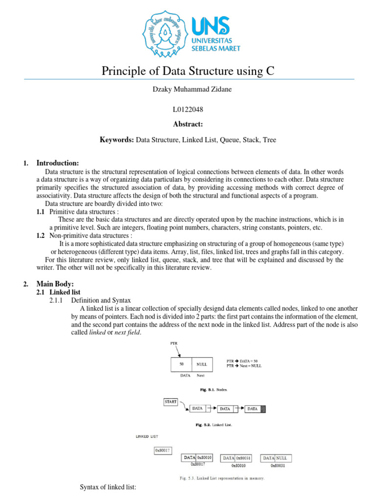 L0122048 LiteratureReview | PDF | Queue (Abstract Data Type) | Pointer (Computer Programming)