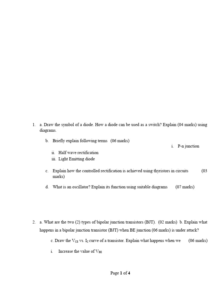 Electronics Paper | PDF | Transistor | Electronic Circuits